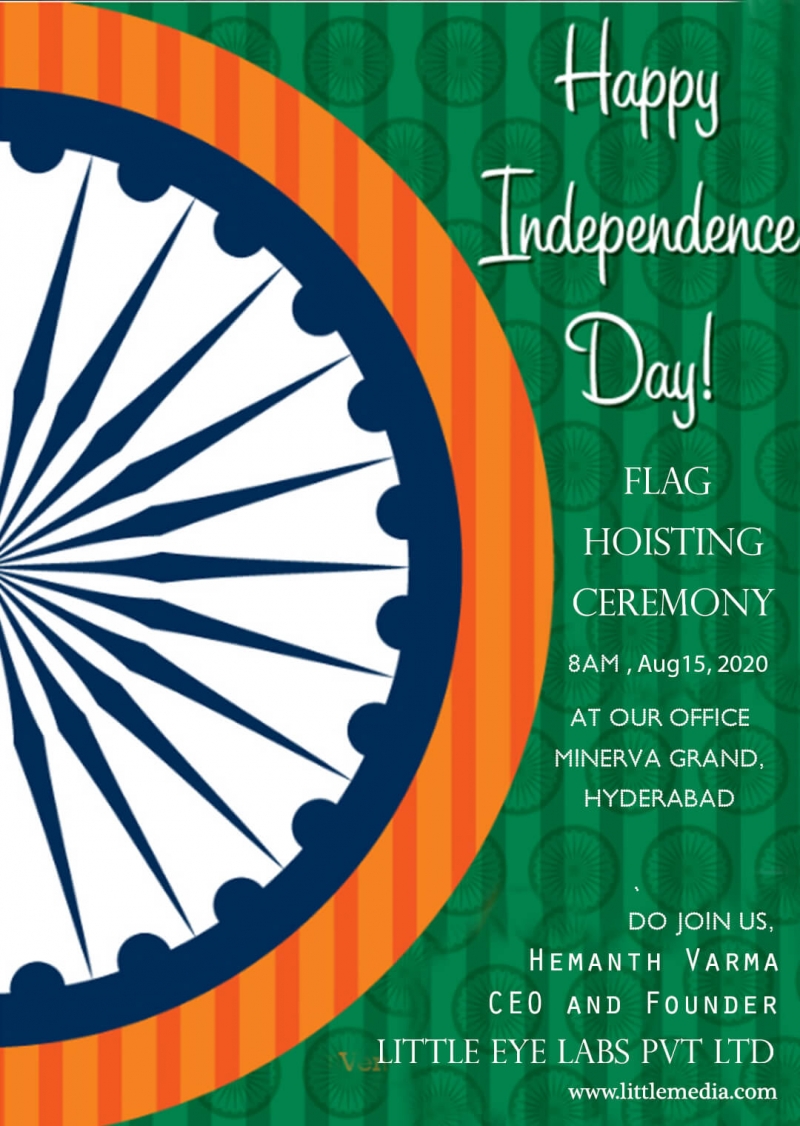 Independence Day Invitation Card Flag Theme Hoisting – VRiddle