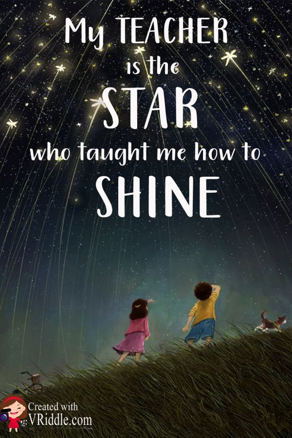 My Teacher is the star Greeting Card – VRiddle