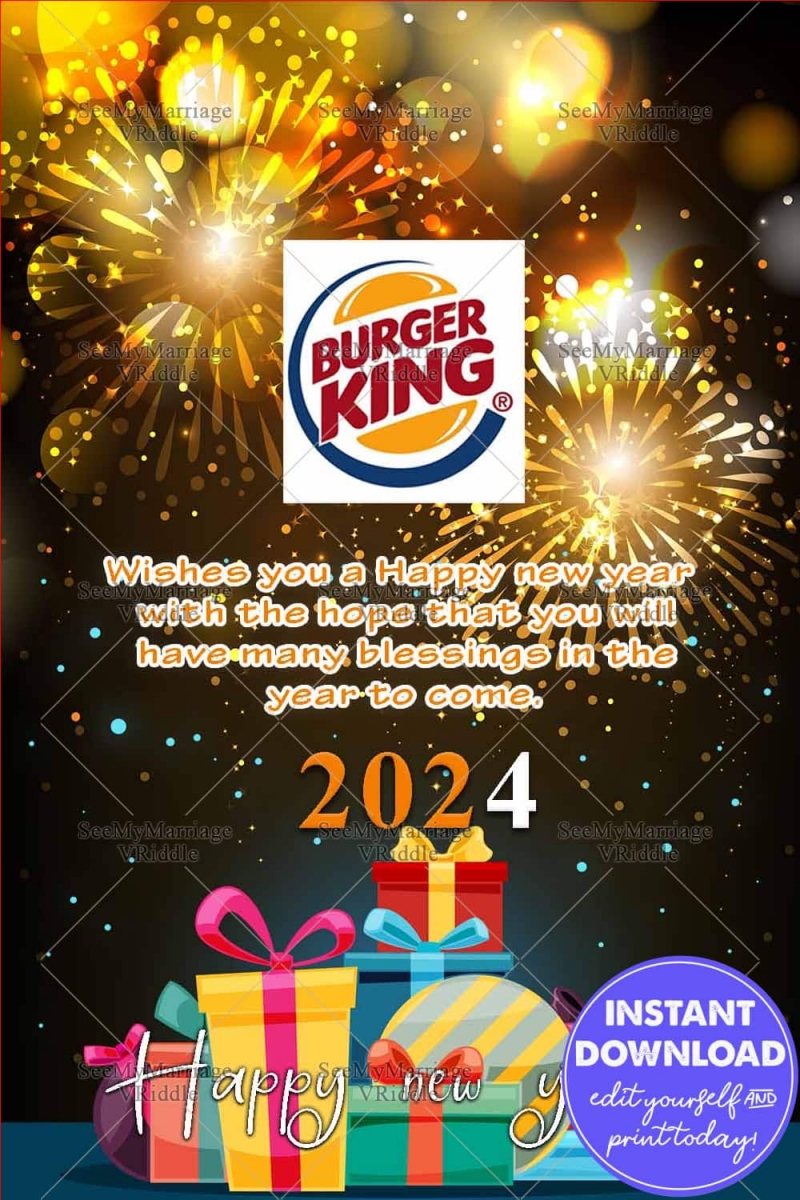 Multi Customized Crackers theme New Year Greeting Card – VRiddle