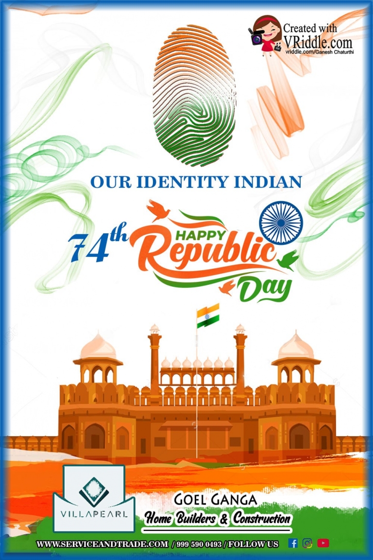 Red Fort Theme Republic Day Greeting Card Our Identity Indian – VRiddle