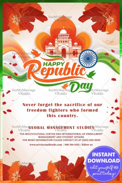 Republic Day Greeting Celebrating Republic Day with Unity and Freedom ...